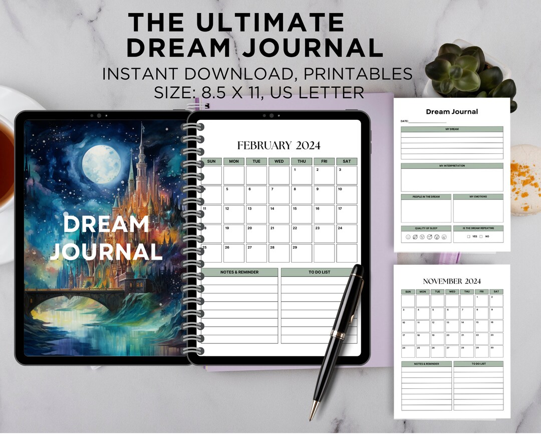 Dream Journal, Dream Journal Printable, Dream Journal PDF, Dream ...