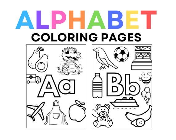 26 Printable Alphabet Coloring Pages Worksheets for Kids: Preschool ...