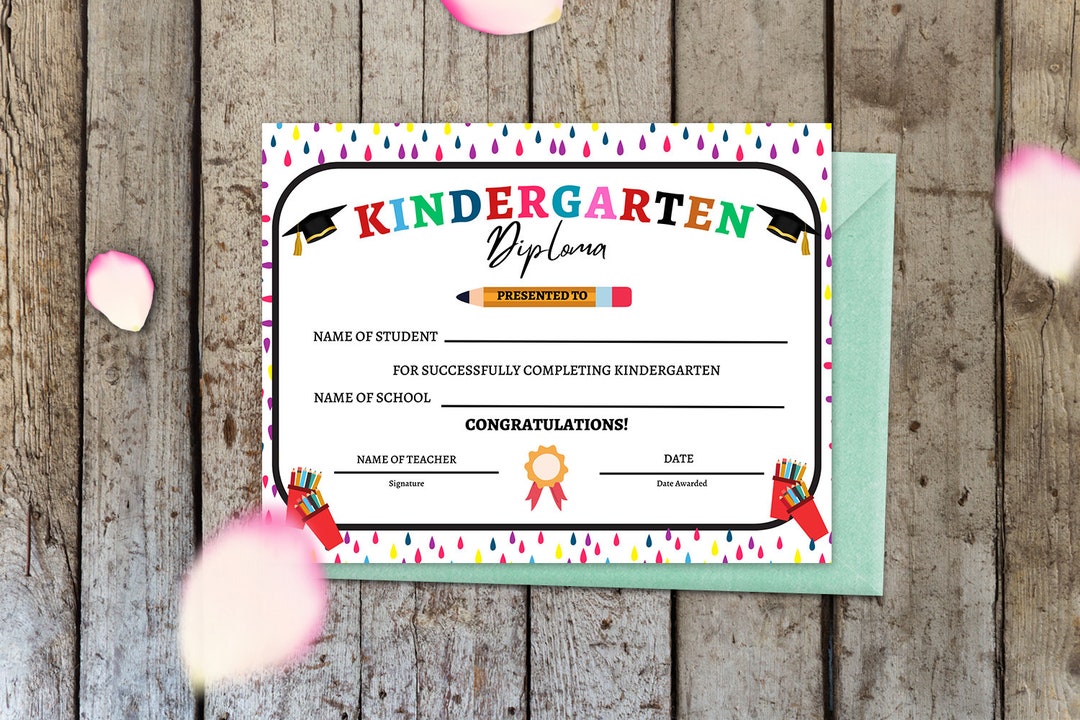 Editable Kindergarten Graduation Certificate, Kindergarten Graduation ...