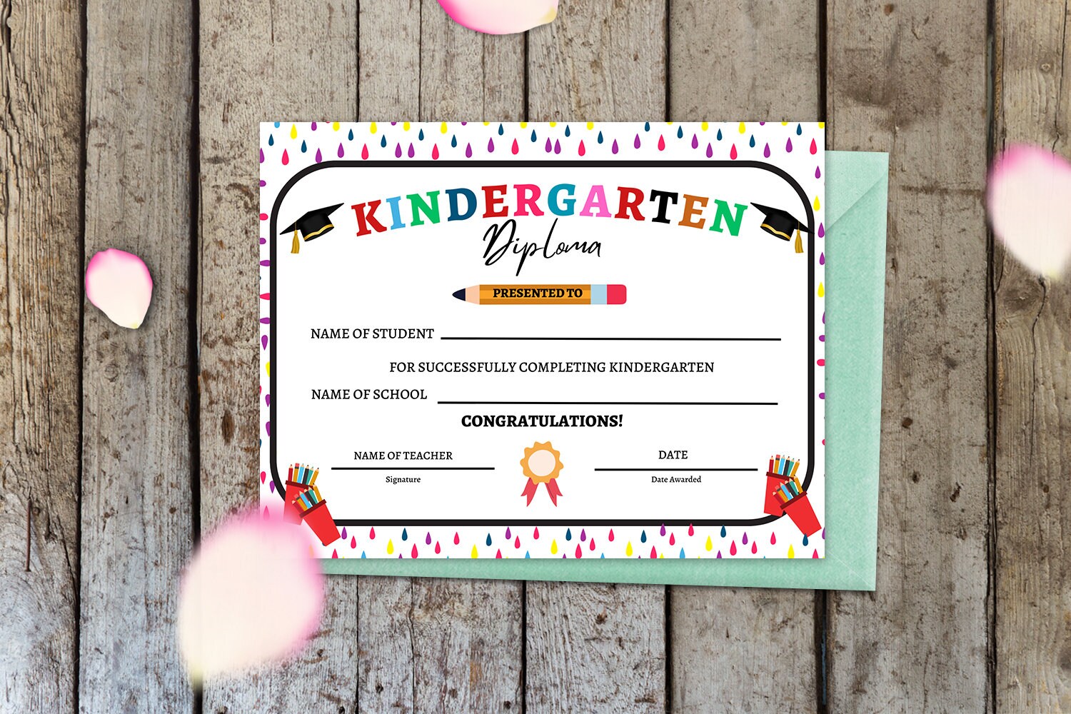 Editable Kindergarten Graduation Certificate, Kindergarten Graduation ...