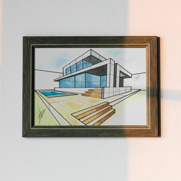 Modern Art Drawing - Etsy