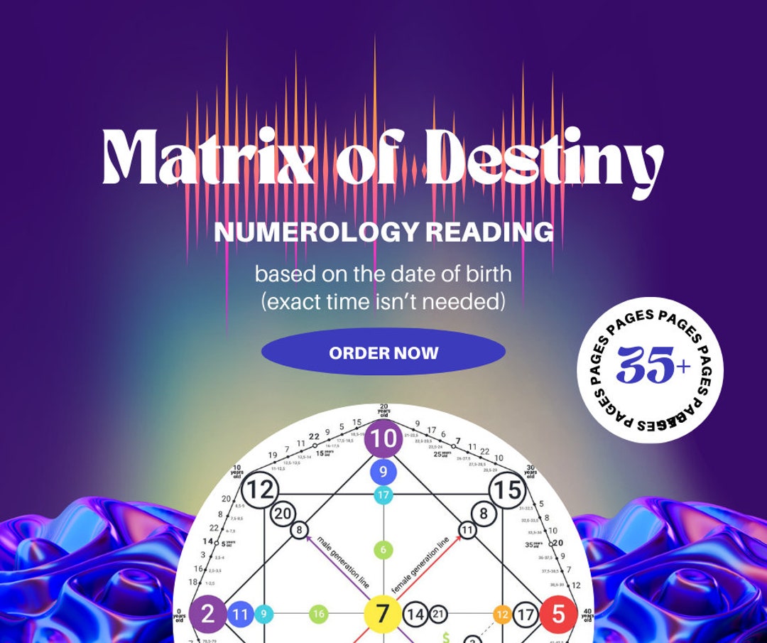 Matrix of Destiny Numerology Reading - Full Chart Report - Etsy