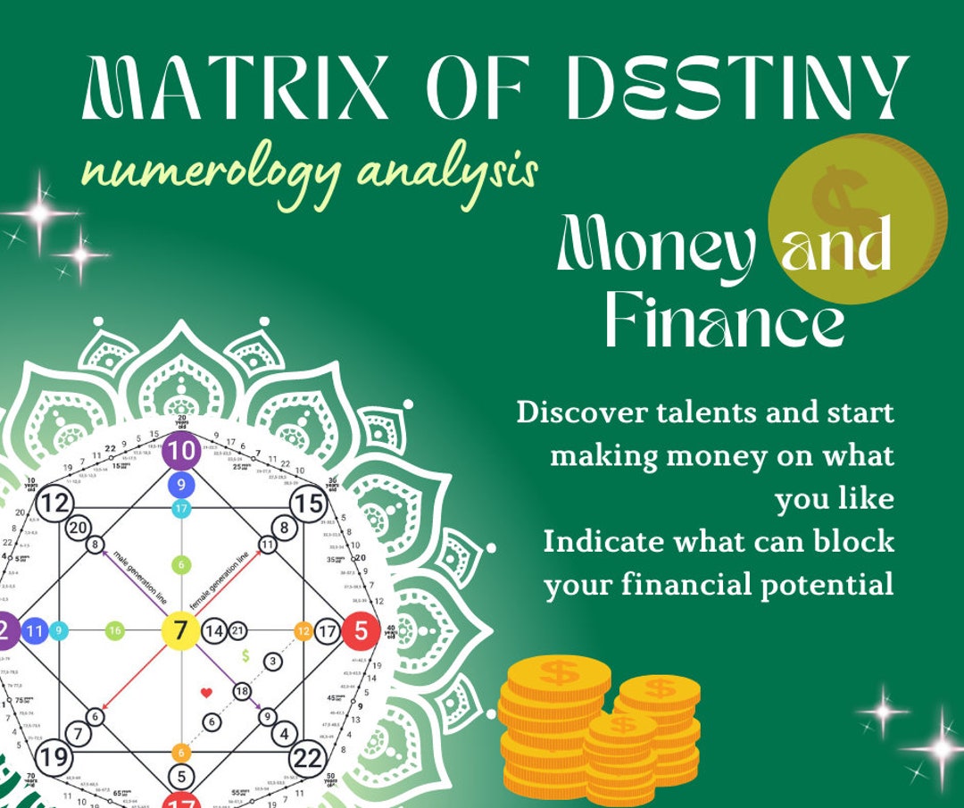 Numerology Reading MONEY and Finance Matrix of Destiny - Etsy