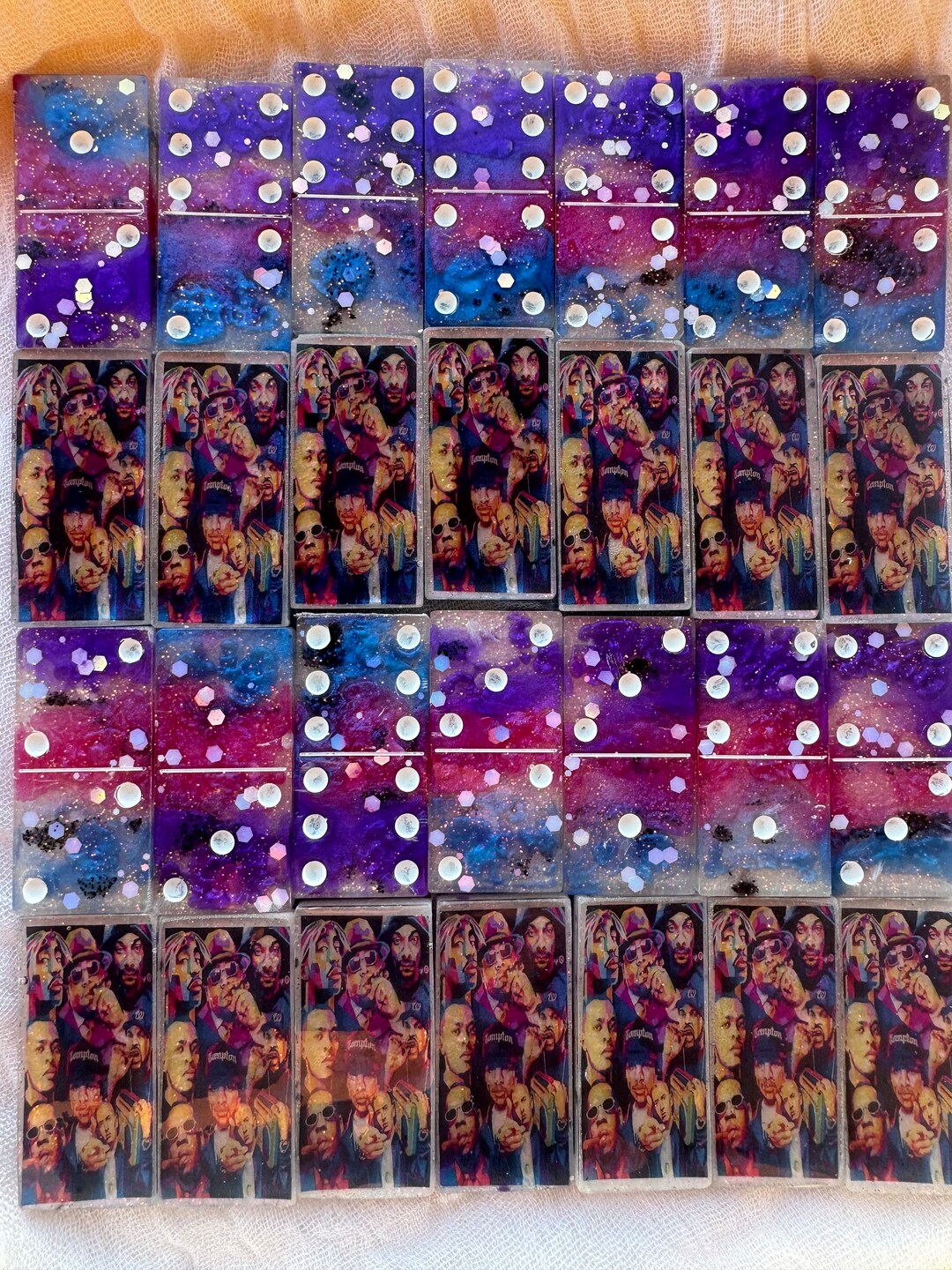 Custom 90s Theme Resin Domino Set - Etsy