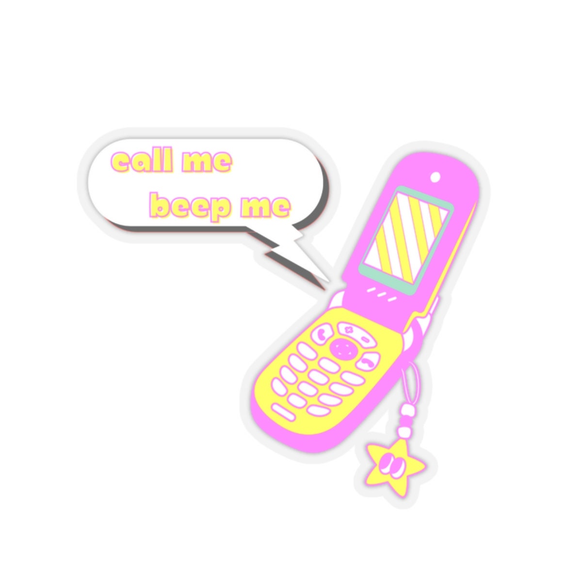 Flip Phone Sticker, Kim Possible Throwback Sticker, Disney Channel ...