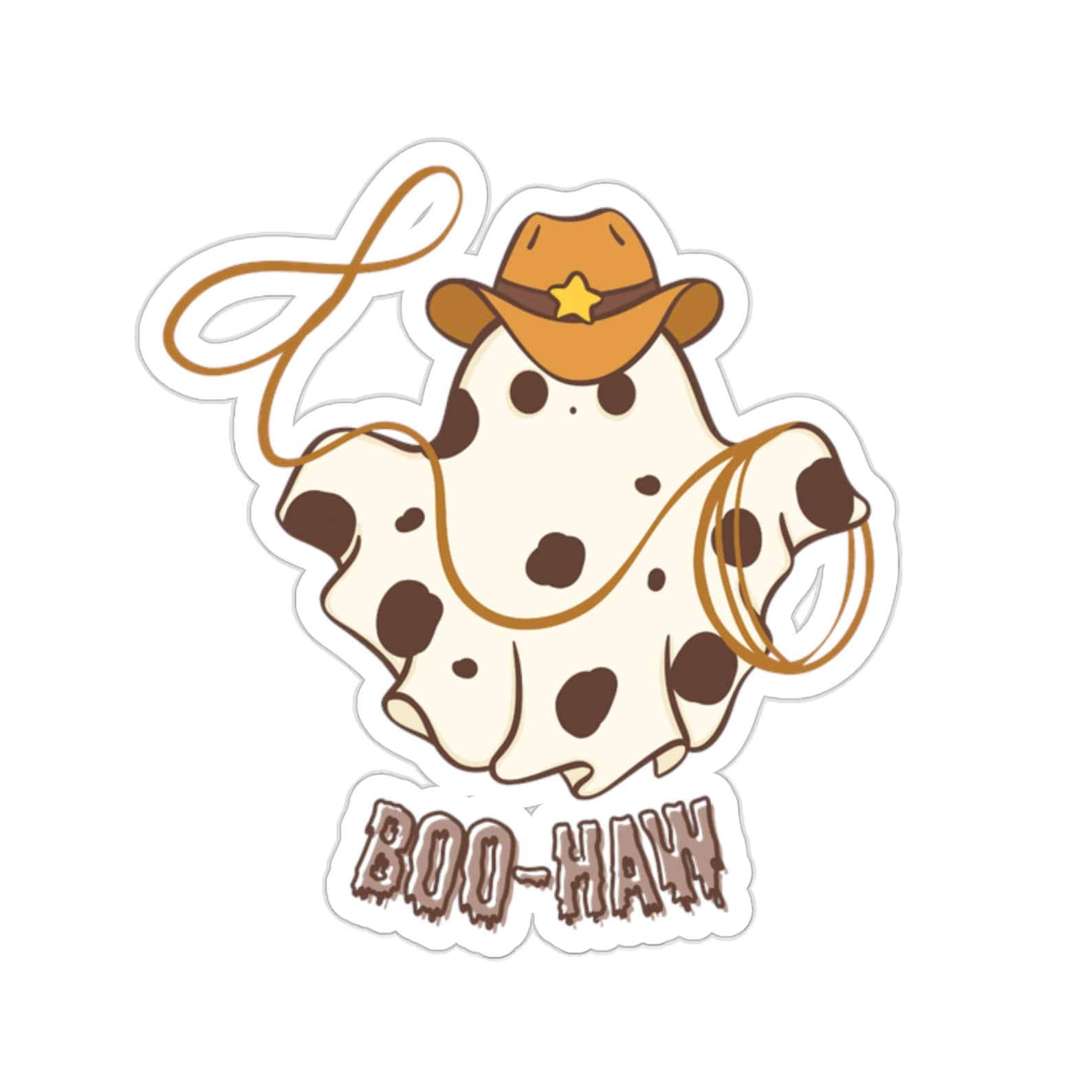Cowboy Ghost Sticker Cowgirl Rodeo Halloween Merch - Etsy