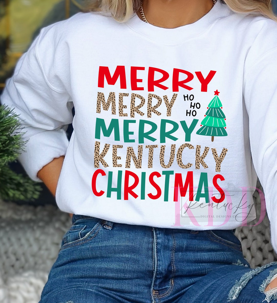Merry Merry Merry Kentucky Christmas, KY, PNG Design, Digital Download ...