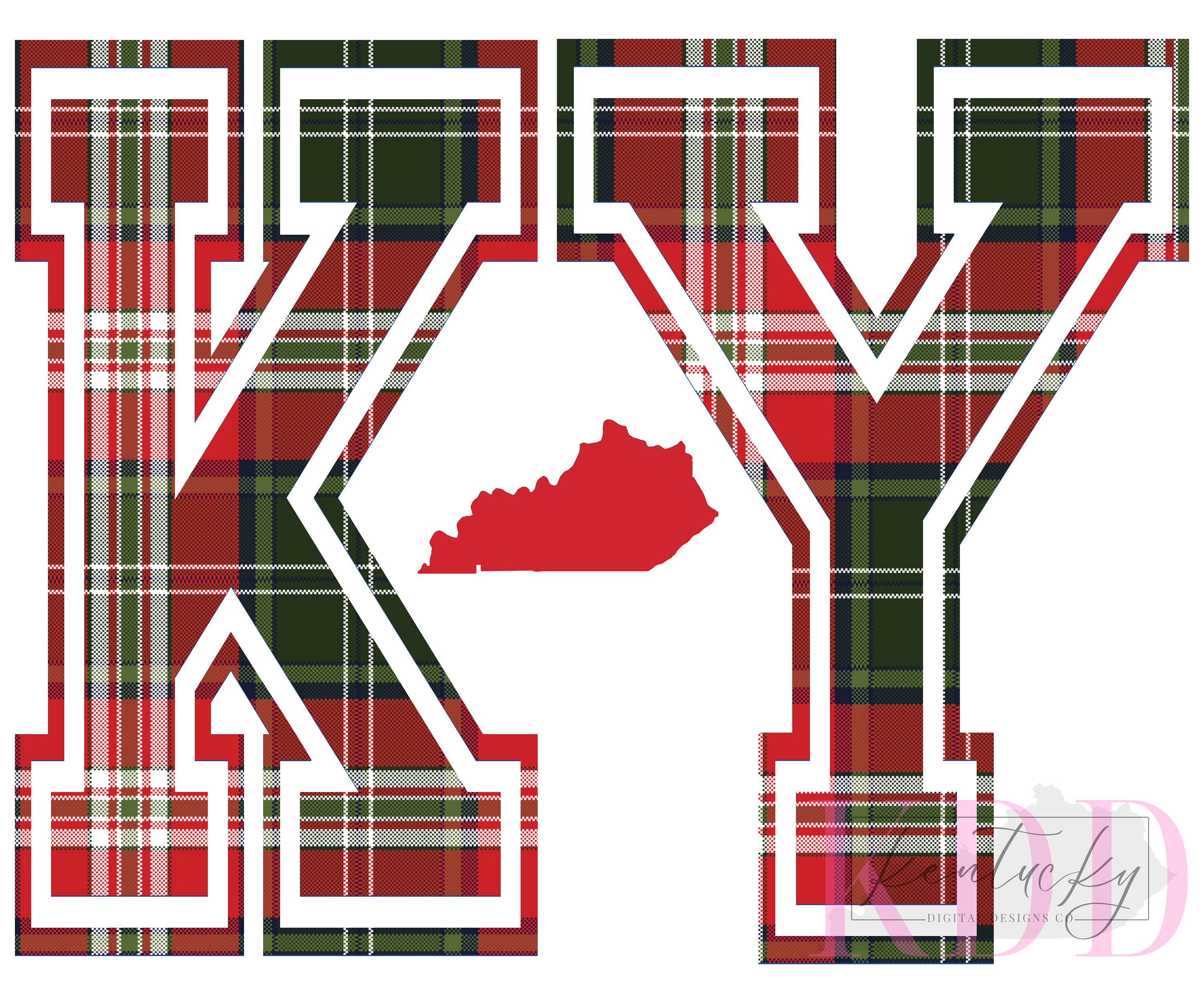 Kentucky Christmas Plaid, KY, PNG Design, Digital Download, DTF - Etsy