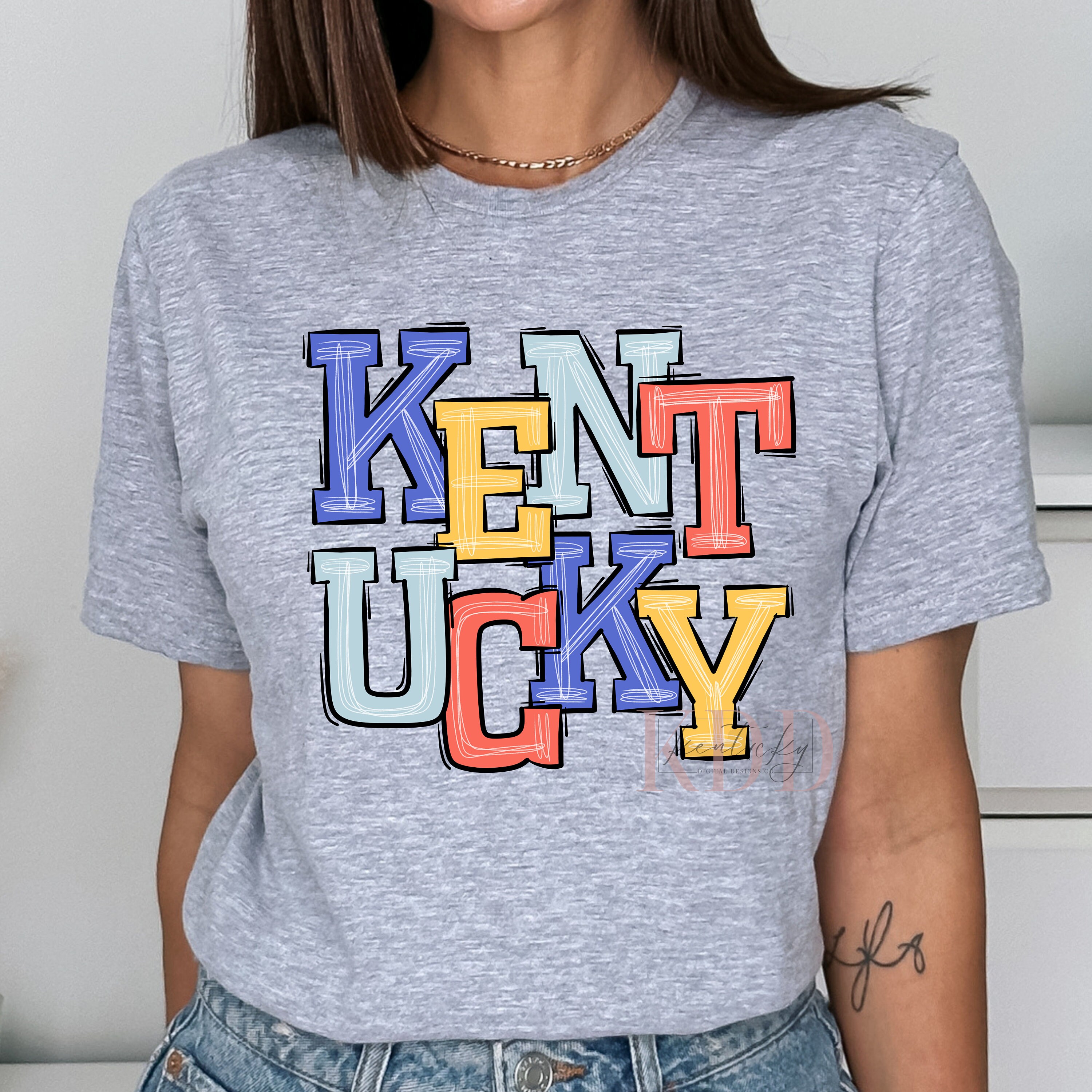 Kentucky Colors Scribble, KY, PNG Design, Digital Download, DTF ...
