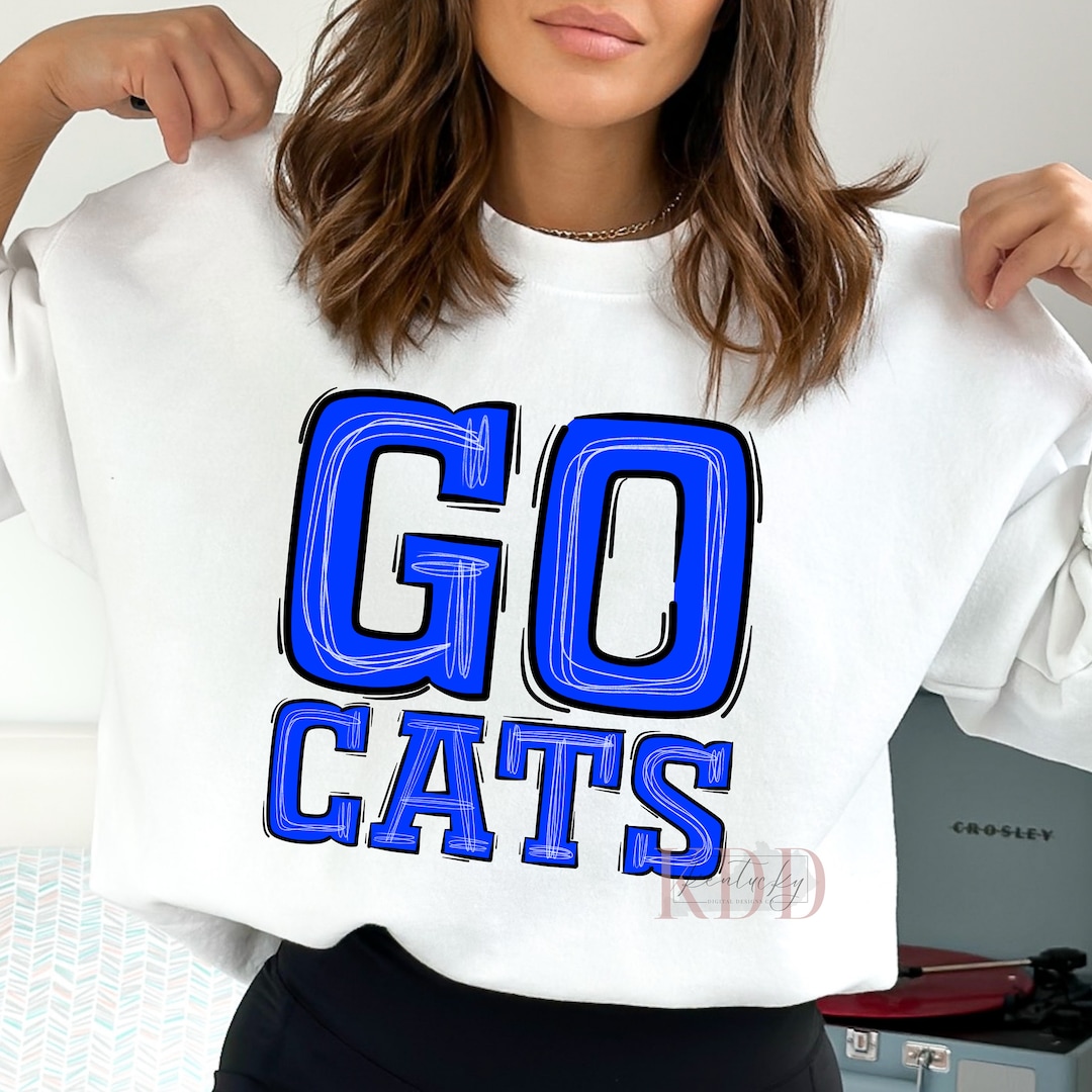 Go Cats Scribble Design, KY, PNG Design, Digital Download, DTF ...
