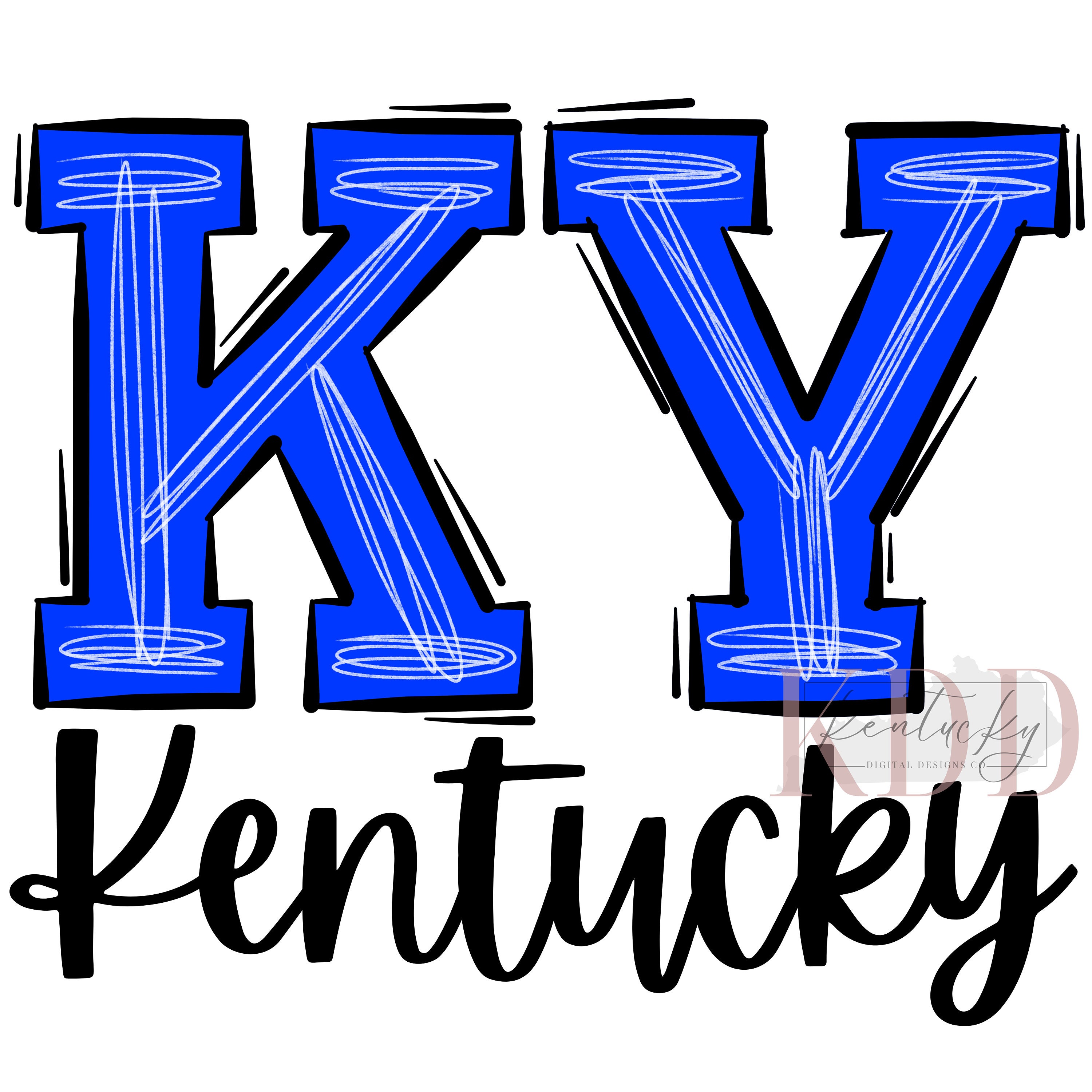 Kentucky Varsity Scribble, KY, PNG Design, Digital Download, DTF ...
