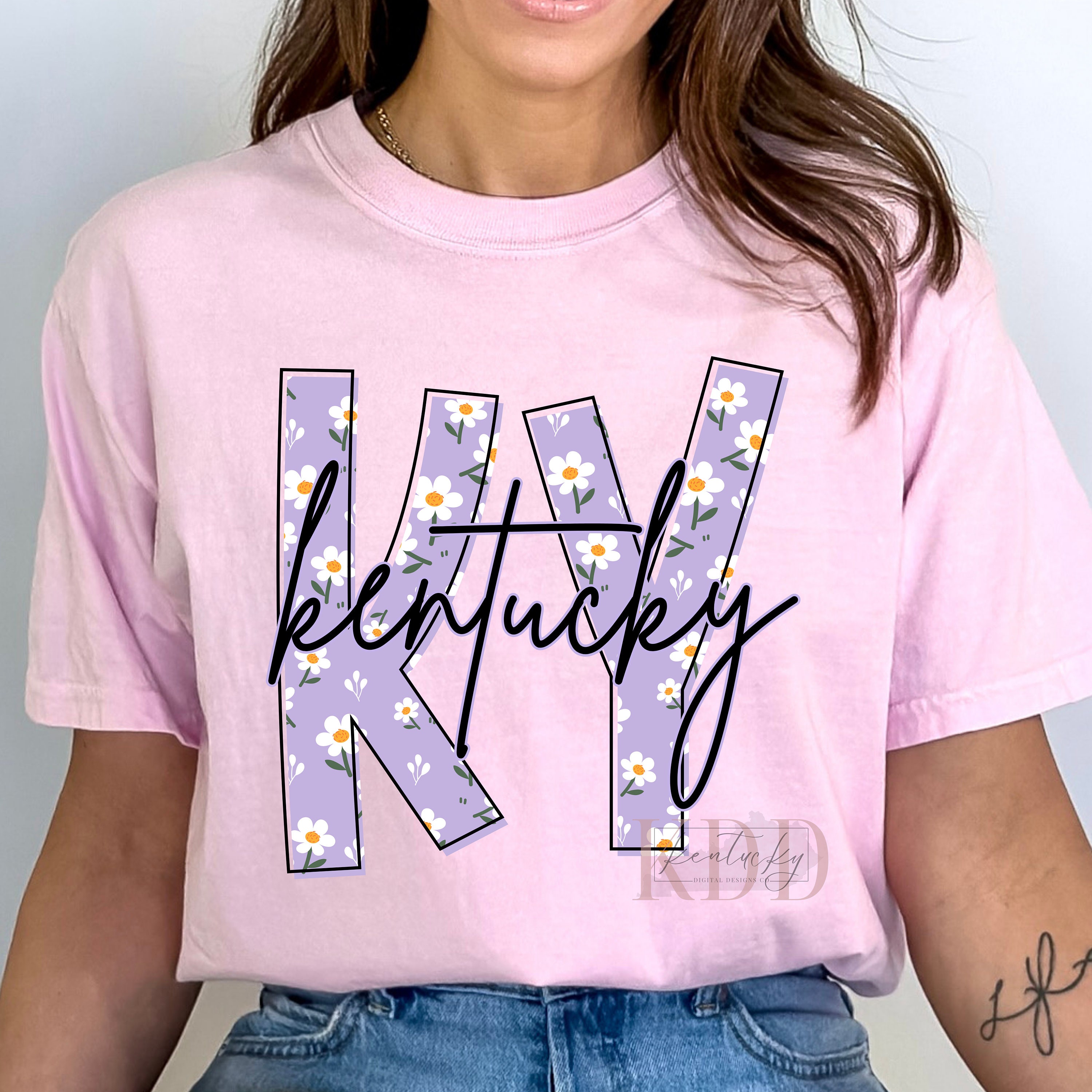 Kentucky Floral KY Script Pngs, Set of Three Designs, PNG Design ...