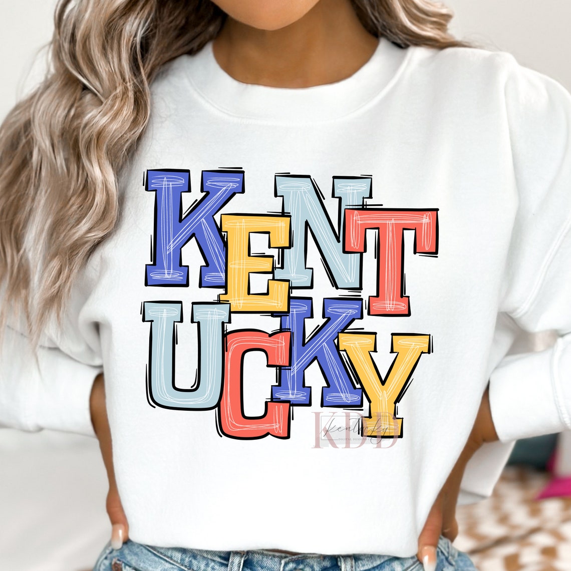 Kentucky Colors Scribble, KY, PNG Design, Digital Download, DTF ...