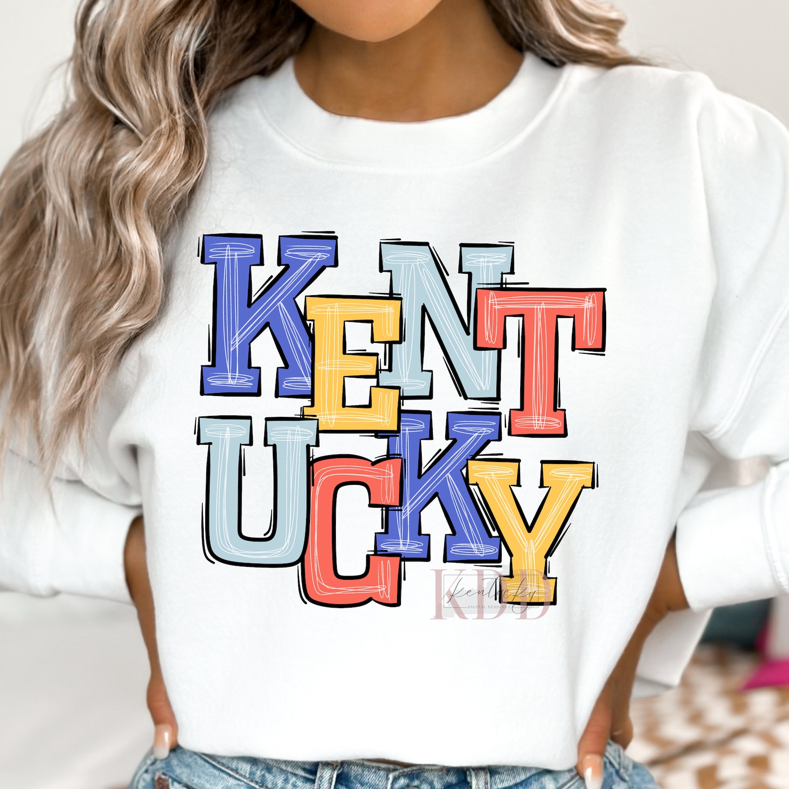 Kentucky Colors Scribble, KY, PNG Design, Digital Download, DTF ...