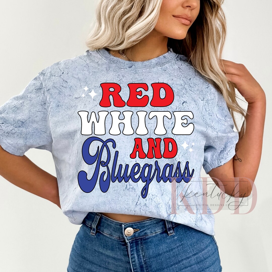 Red White and Bluegrass, PNG, Download, DTF, Sublimation - Etsy