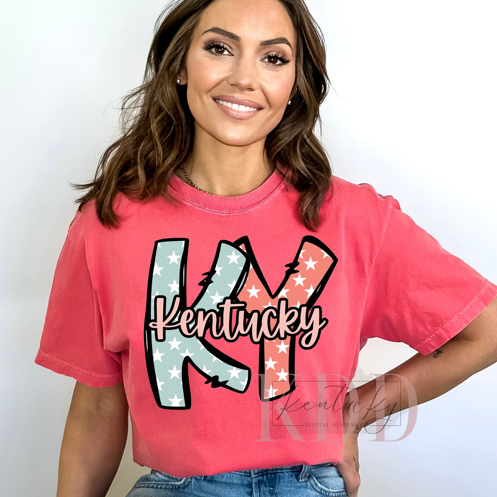 Kentucky Pastel Stars KY State Design PNG DFT Sublimation - Etsy