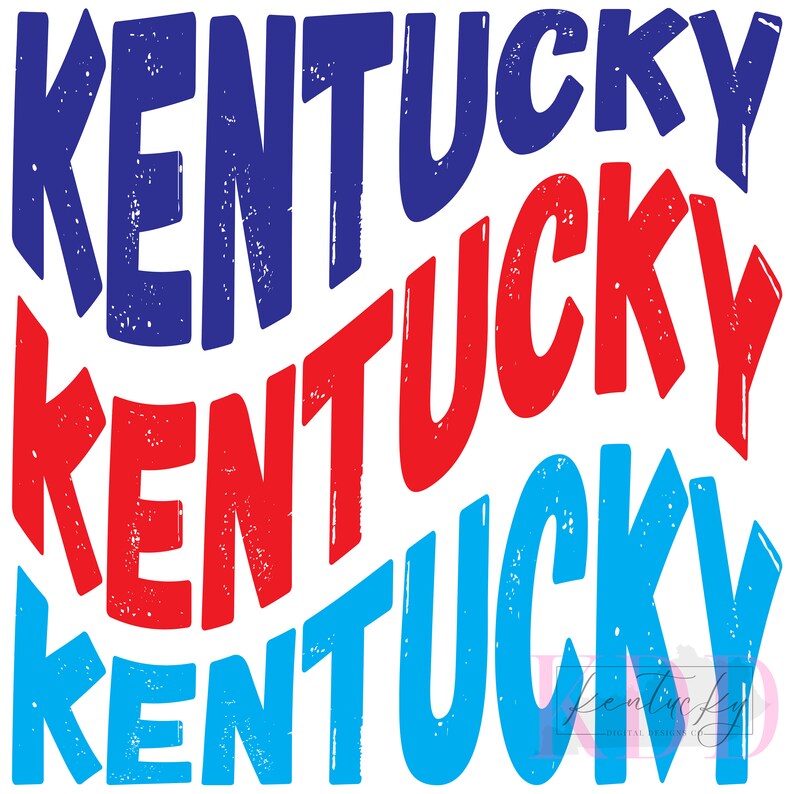 Kentucky Distressed Wave, KY, PNG Design, Digital Download, DTF ...