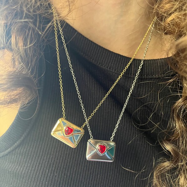 Envelope Necklace - Etsy