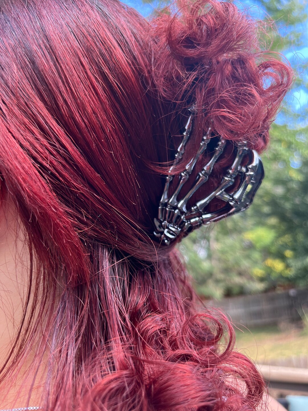 Metal Skeleton Hand Hair Claw Halloween Hair Clips Spooky - Etsy