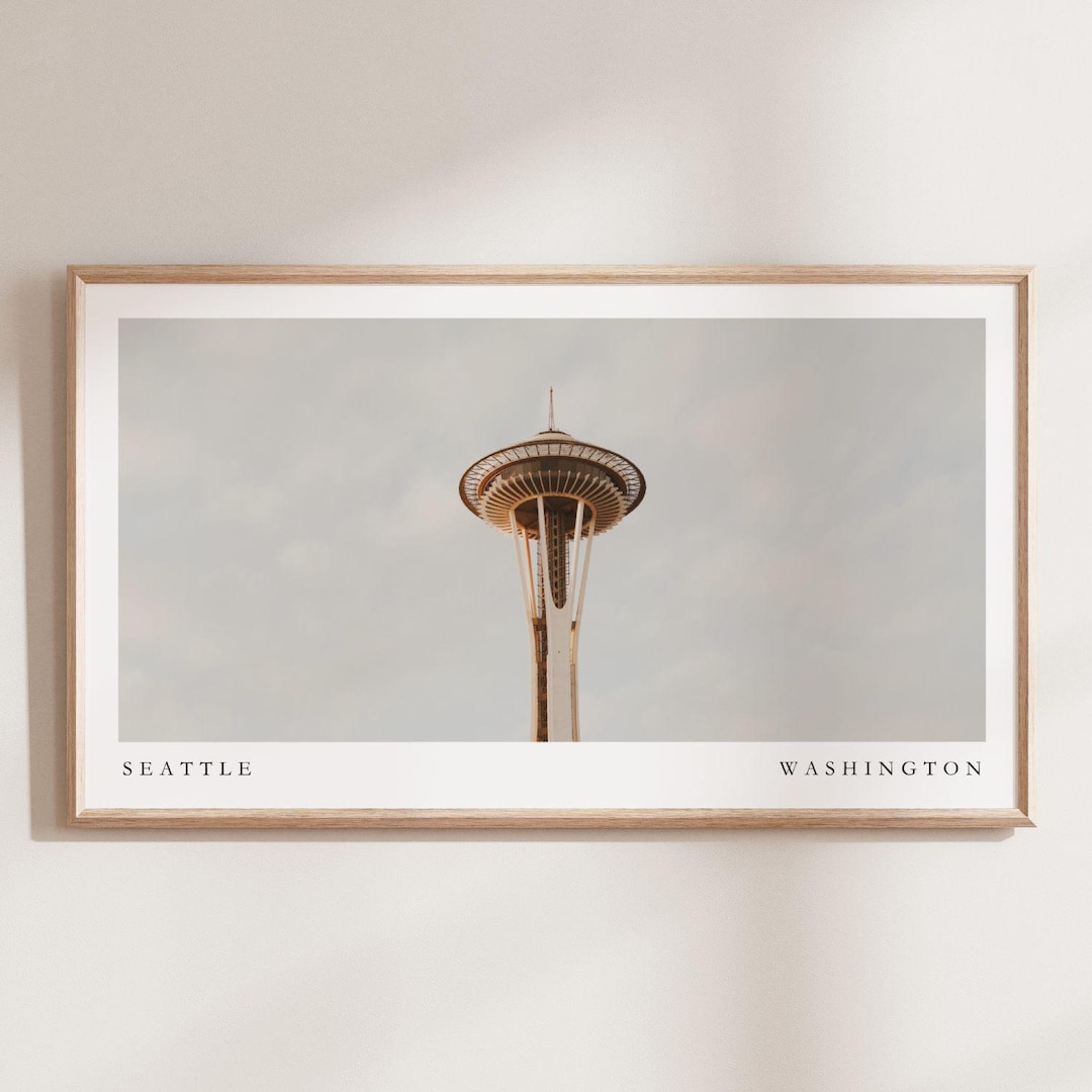 Seattle Space Needle Frame TV Art, Travel Photography (digital Download ...