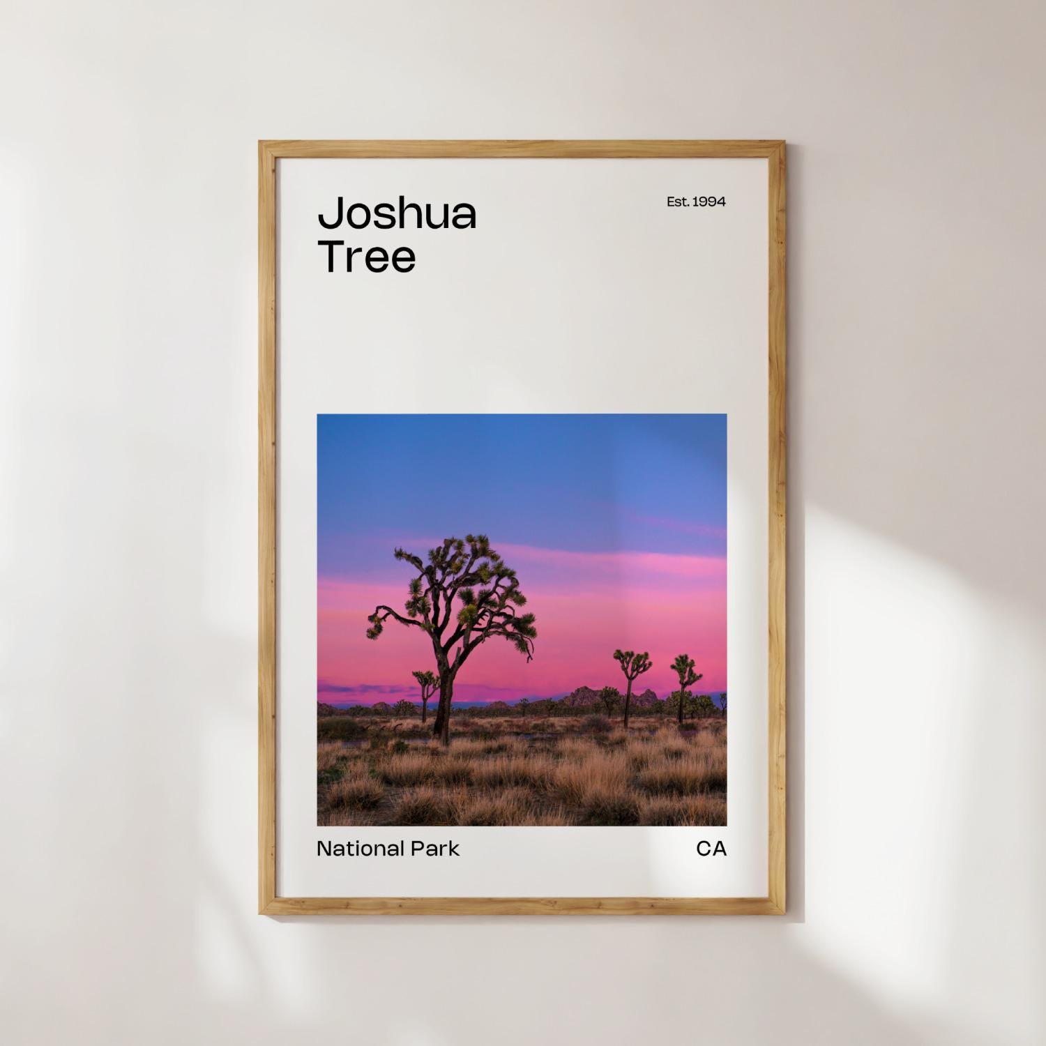 Joshua Tree National Park Travel Poster, Minimalist Photo Print ...