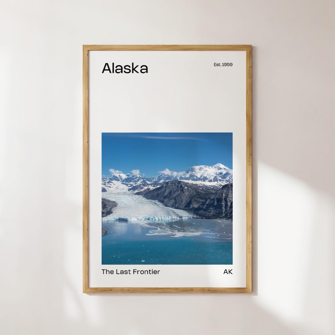 Alaska Mid-century Travel Poster, Alaska Photo Print, Alaska Poster ...