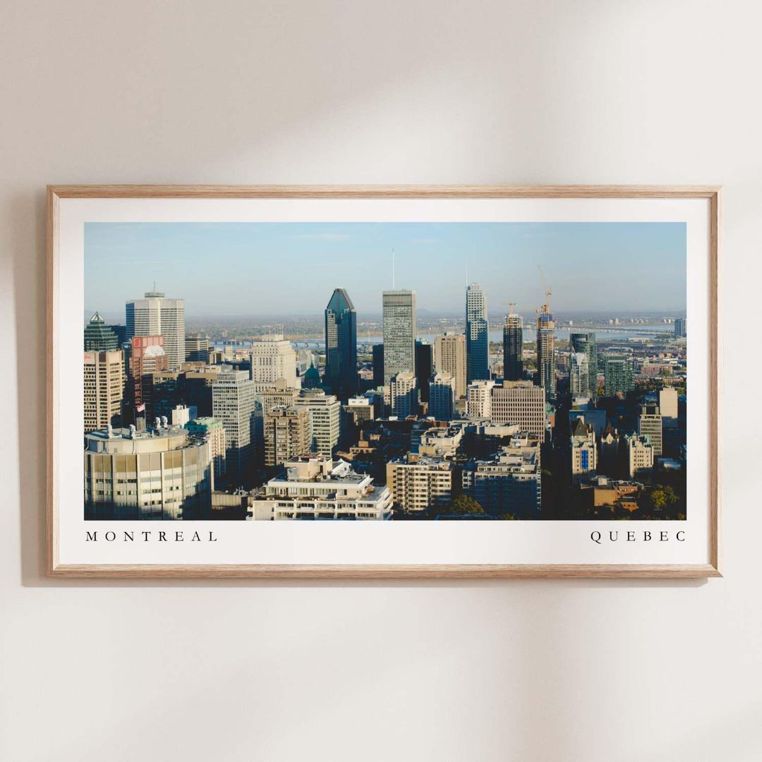 Montreal Skyline Frame TV Art, Travel Photography (digital Download) - Etsy