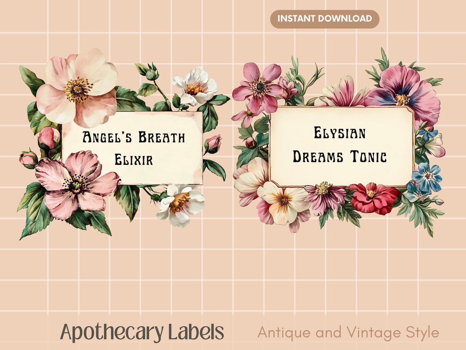 Apothecary Labels Editable Vintage Printable Bottle Labels Custom ...