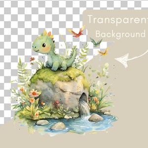 Watercolor Baby Dinosaurs Clip Art, Cute Dinosaur PNG & SVG, Nursery ...