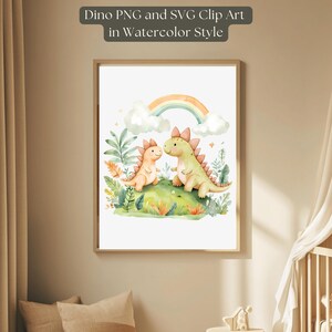 Watercolor Baby Dinosaurs Clip Art, Cute Dinosaur PNG & SVG, Nursery ...