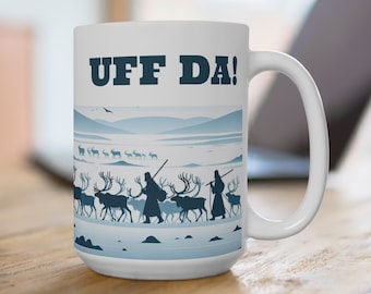 UFF DA Mug Scandinavian-american Norwegian Gift White Mug Minnesota ...