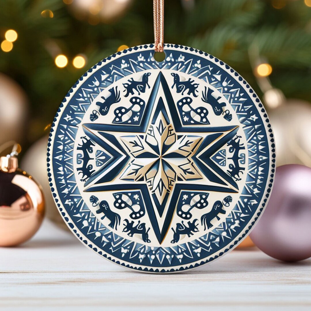 Cute Norwegian Christmas Hanging Ornaments Nordic Star Christmas ...
