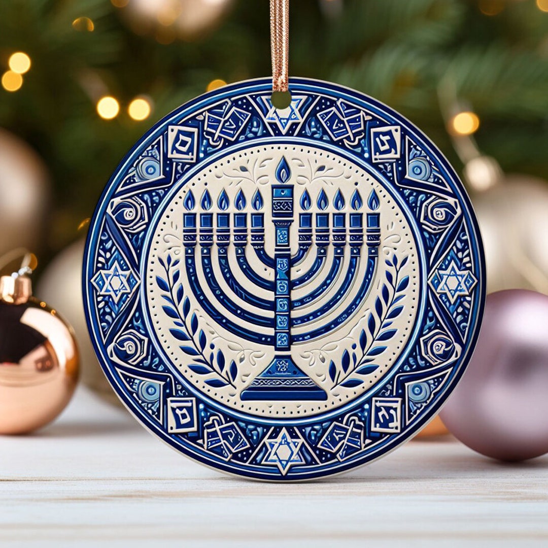 Hanukkah Ornaments Christmas Ornament Jewish Star of David Hanukkah ...