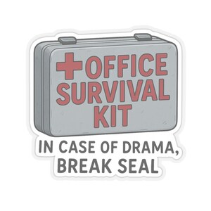 Office Survival Kit Sticker Funny Human Resources Gift for Office ...