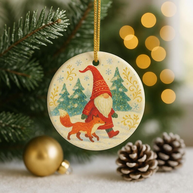 Nordic Gnome Christmas Ornament Gift for Scandinavian Decor Lovers With ...