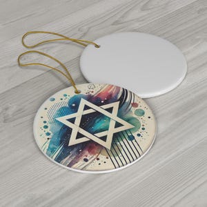 Star of David Holiday Ornament Elegant Jewish Symbol Christmas Tree ...