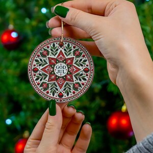 God Jul Norwegian Christmas Ornament Nordic Holiday Decor Festive ...