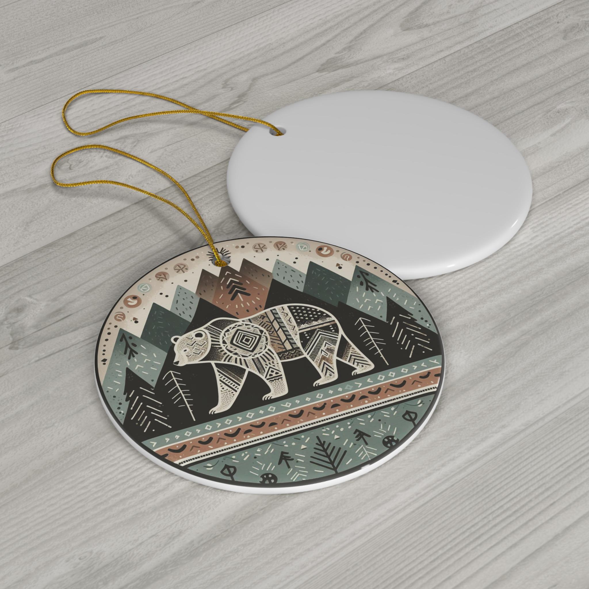 Ceramic Ornament, Boho Polar Bear Home Decor, New Mom Gift, Christmas ...