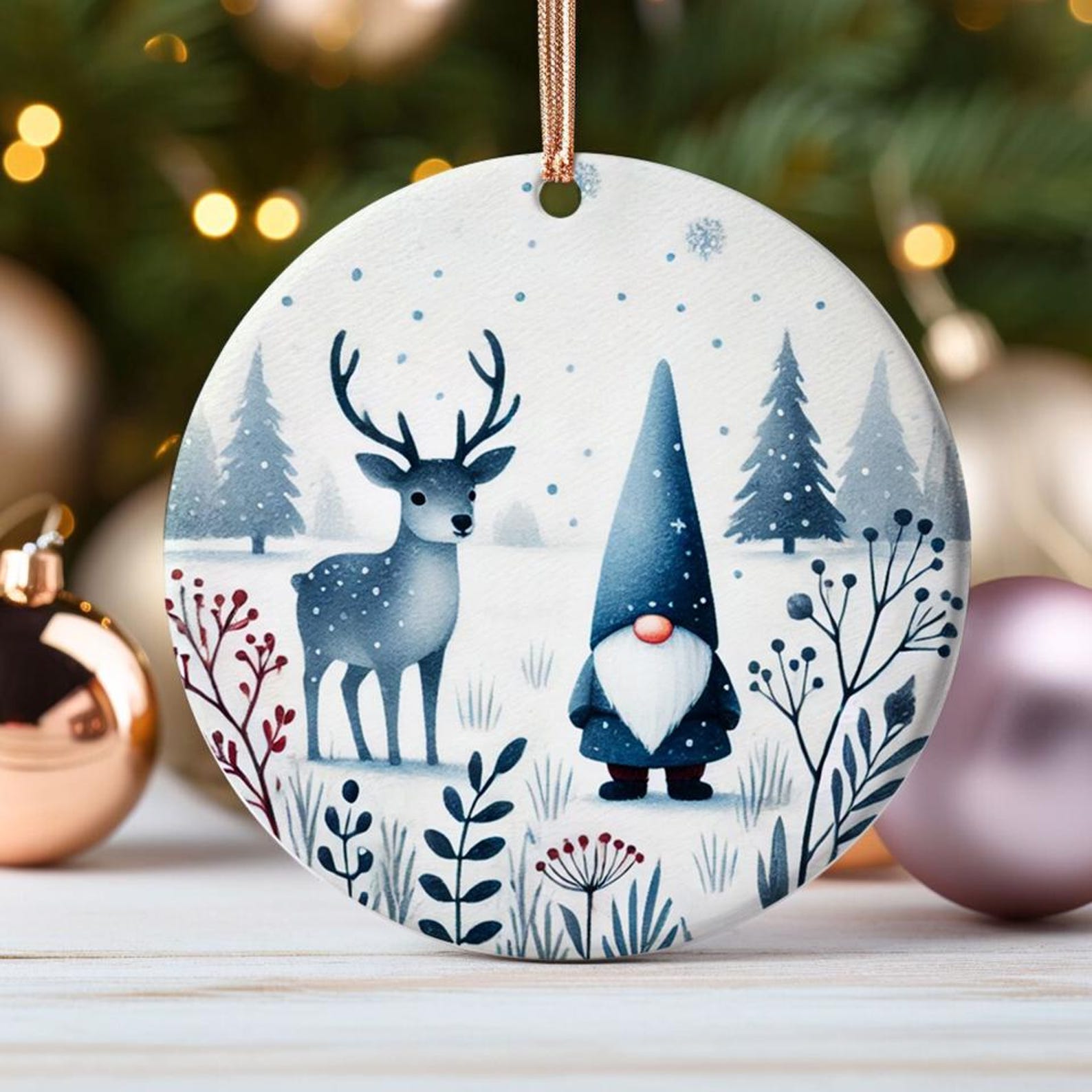 Winter Alaska Gnome Ornament Fantasy Christmas Decor for Gnome Lovers ...