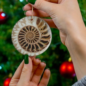 Elegant Christmas Ornament Madagascar Ammonite Home Decor Fossil ...