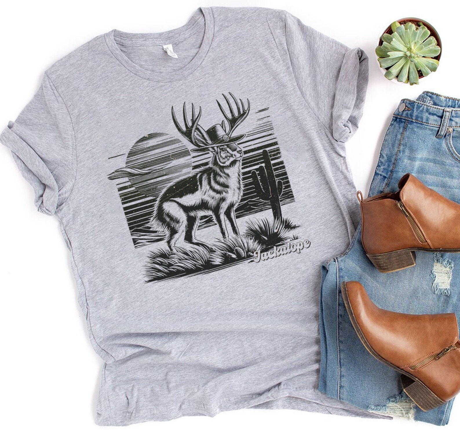 Jackalope Shirt Wolpertinger Tshirt Weird Plush UFO Shirt Vintage ...