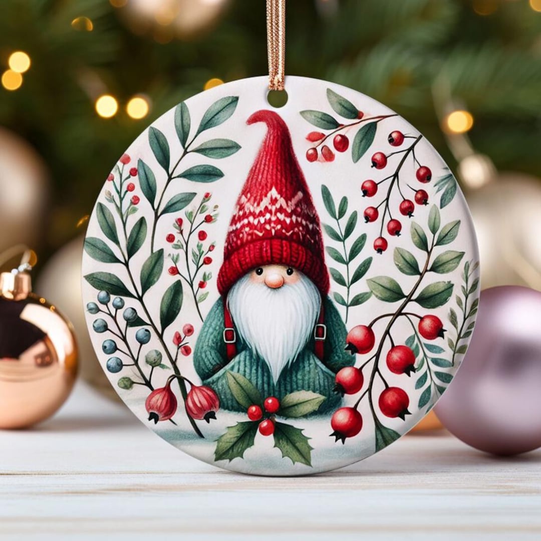Rustic Winter Berry Ornament Christmas Gnome Holiday Decoration for ...