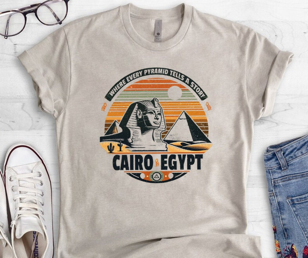 Cairo Egypt Shirt Egyptian Pyramids Tshirt for Sphinx Lovers Vintage ...