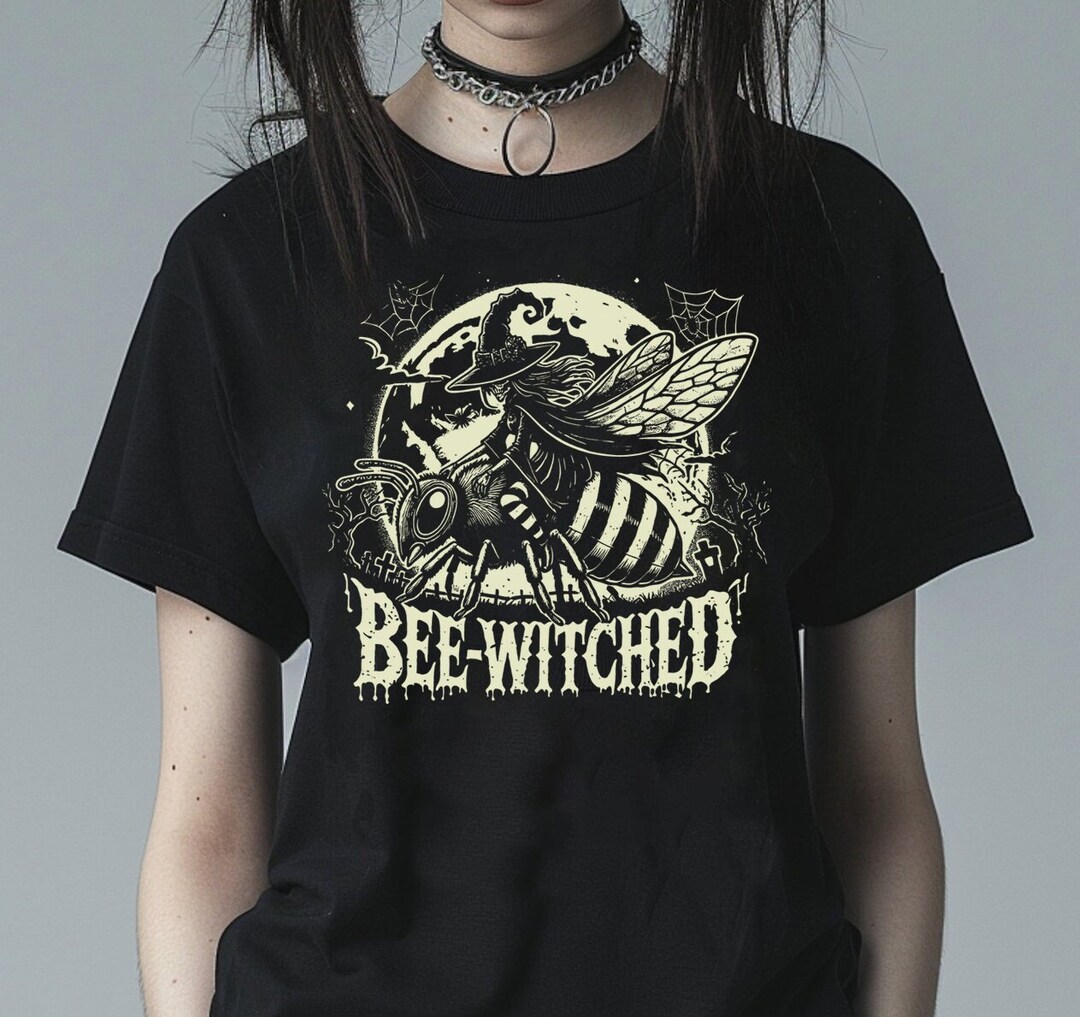 Halloween Skeleton Riding Bee Shirt Spooky Bee Lover Tee Perfect for ...