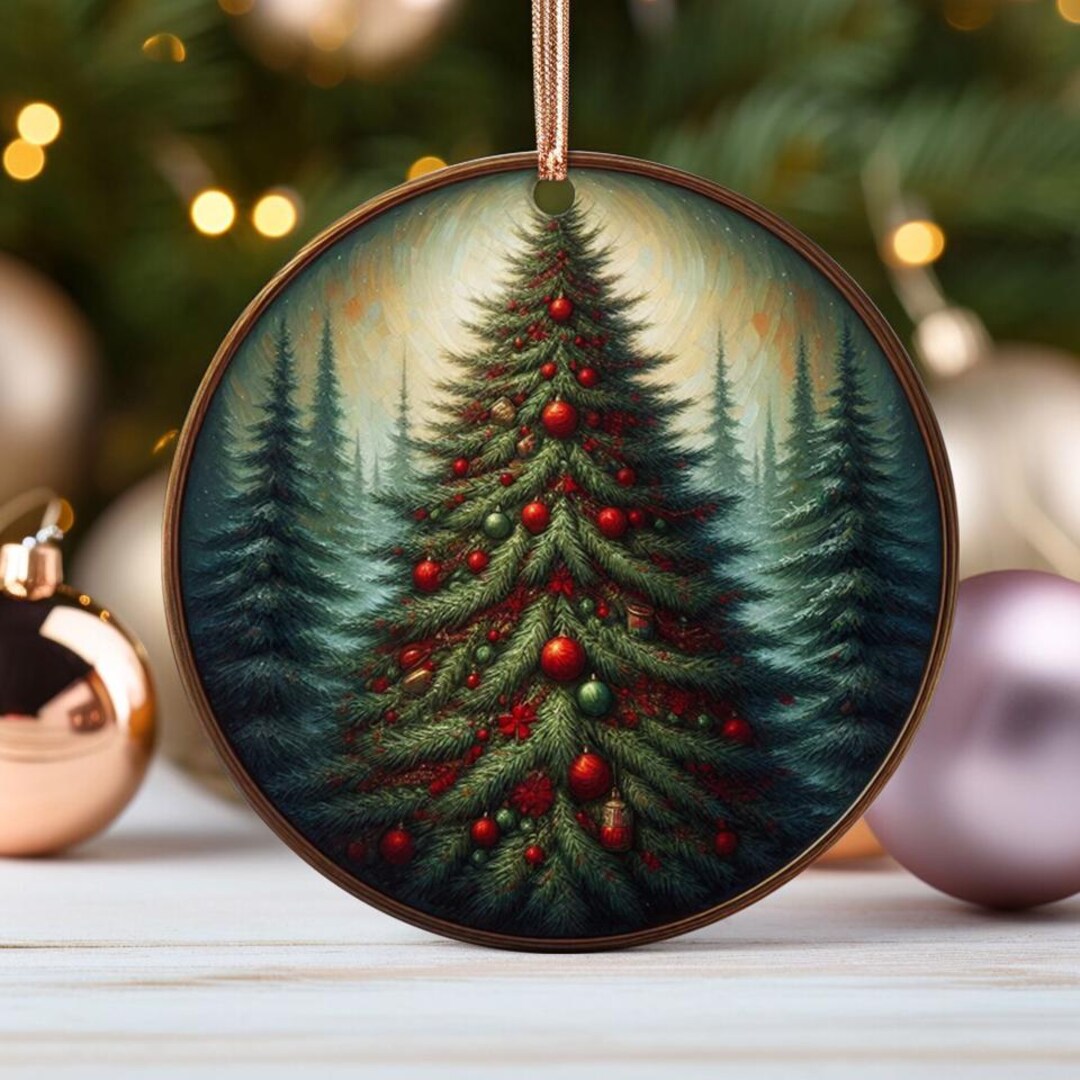 Pine Tree Cabin Ornament Cavin Vibes Woodland Christmas Decor for ...