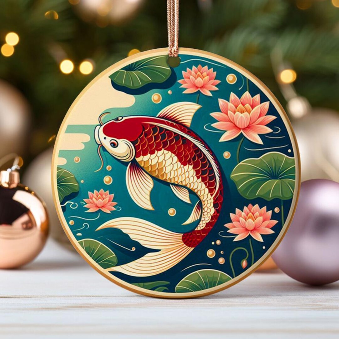 Koi Fish Ornament Japanese Art Home Decor Unique Gift for Japanese Art ...