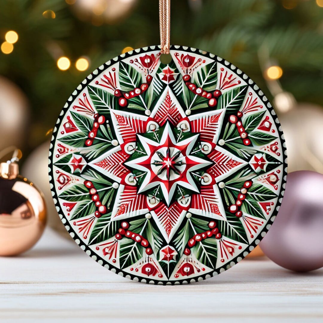 Scandinavian Christmas Ornament Norwegian Holiday Decor Swiss Inspired ...