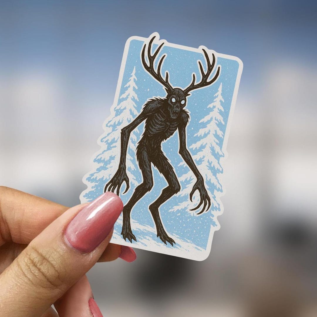Wendigo Cryptid Sticker Gift for Folklore Enthusiast Mythical Creature ...