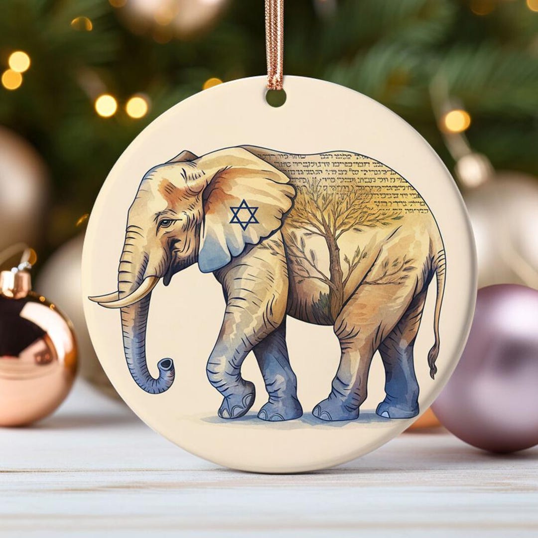 Elephant Tree of Life Ornament Nature Inspired Gifts for Jewish Faith ...