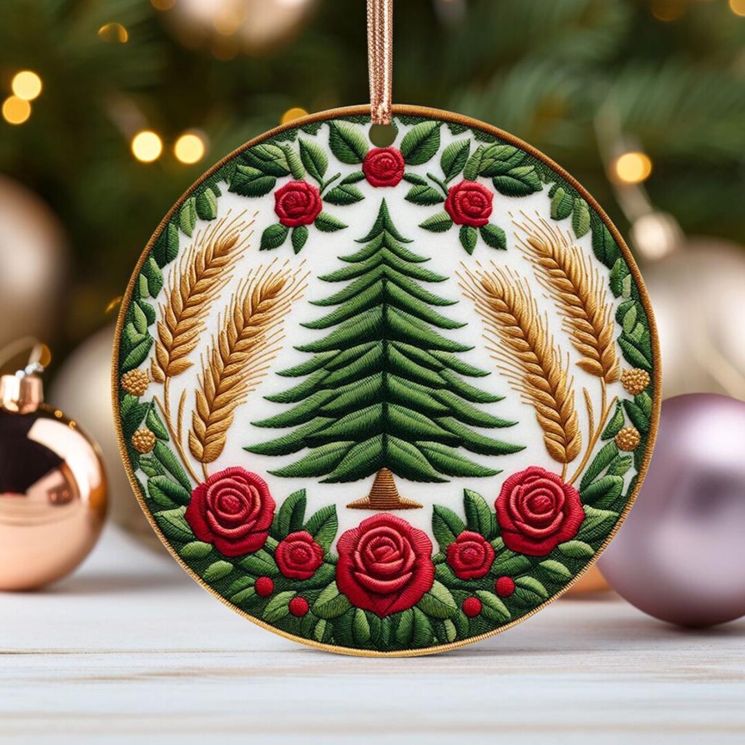 Lebanese Holiday Ornament Ceramic Cedar Tree Wildlife Keepsake Nature ...